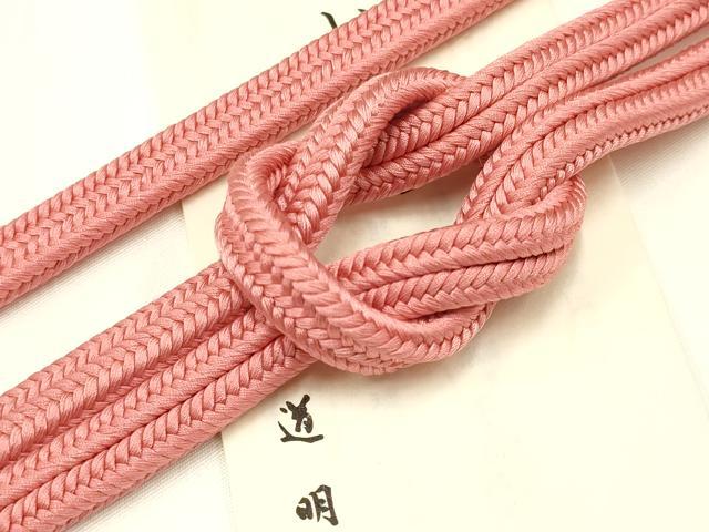 平和屋着物●極上　有職組紐道明　帯締め　冠組　甚三紅色　宮内庁御用　国立博物館御用　東京芸術大学御用 　逸品　AABB3716ay