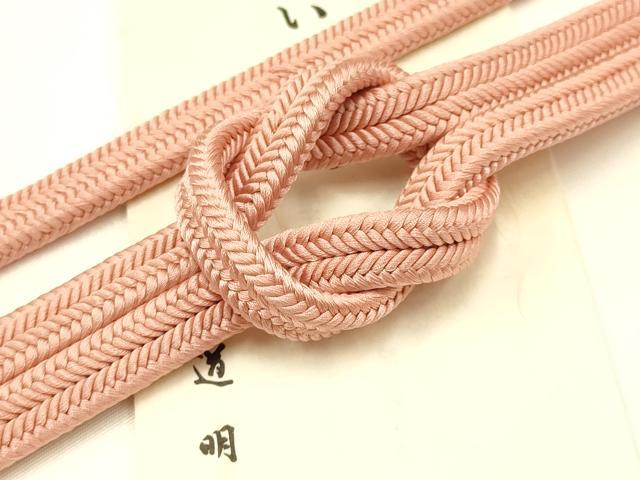平和屋着物●極上　有職組紐道明　帯締め　冠組　珊瑚色　宮内庁御用　国立博物館御用　東京芸術大学御用　逸品　AABB3721ay