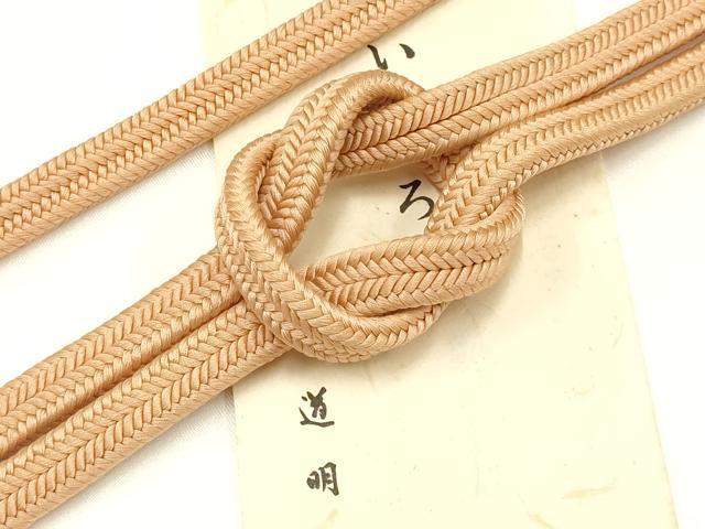 平和屋着物●極上　有職組紐道明　帯締め　冠組　深支子色　宮内庁御用　国立博物館御用　東京芸術大学御用 　逸品　AABB3746ay