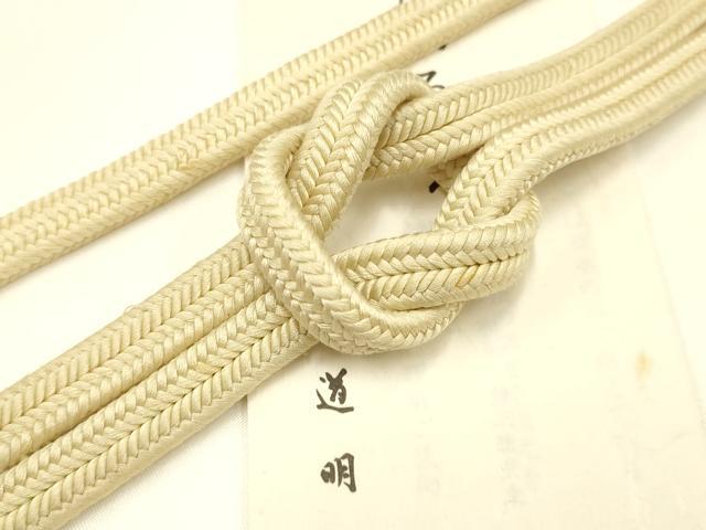 平和屋着物●極上　有職組紐道明　帯締め　冠組　蜂蜜色　宮内庁御用　国立博物館御用　東京芸術大学御用 　逸品　AABB3752ay