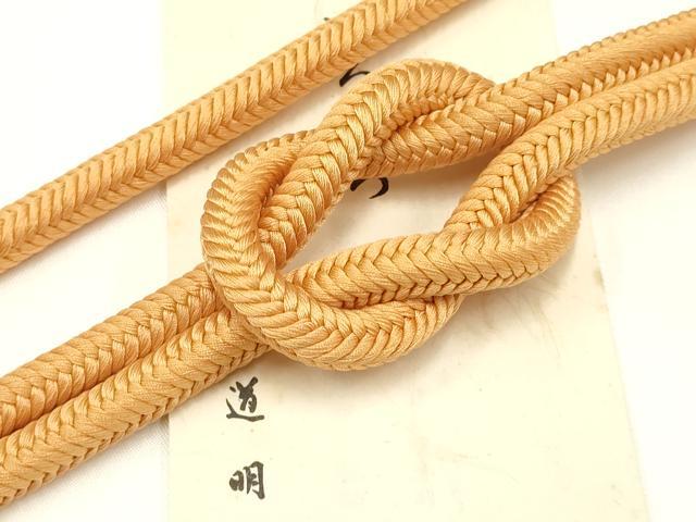 平和屋着物●極上　有職組紐道明　帯締め　奈良組　赤朽葉色　宮内庁御用　国立博物館御用　東京芸術大学御用 　逸品　AABB3771ay