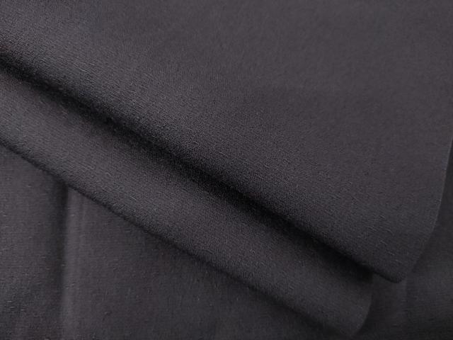 平和屋着物●男性　お召　黒紅色　キングサイズ　正絹　逸品　AABB3851ck