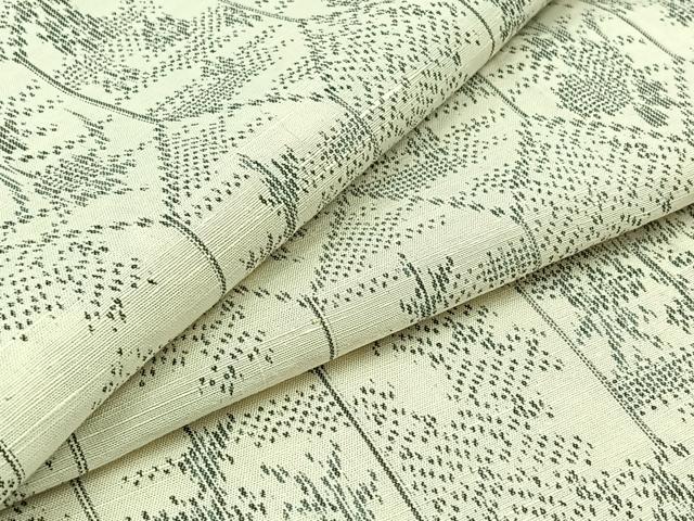 平和屋着物▽上質な紬　単衣　亀甲花文　正絹　逸品　AABB3904jh