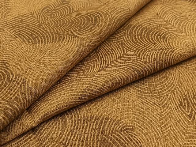 平和屋着物▽上質な紬 　単衣　 流水文　正絹　逸品　未使用　AABB3908jh