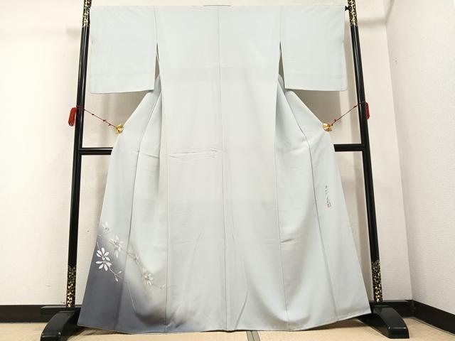 平和屋着物●夢琳派の世界　灘景翔　訪問着　枝花文　暈し染め　金彩　正絹　逸品　AABB4334ph