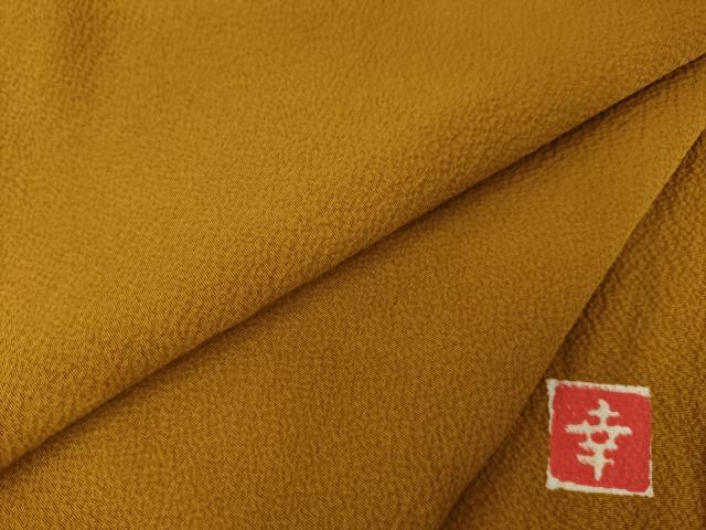 平和屋着物●ファッションデザイナー 花井幸子　色無地　狐色　やまと誂製　正絹　逸品　AABB4474ck