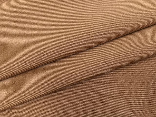 平和屋着物●江戸小紋　万筋　黄枯茶色×芝染色　正絹　逸品　AABB5092ph