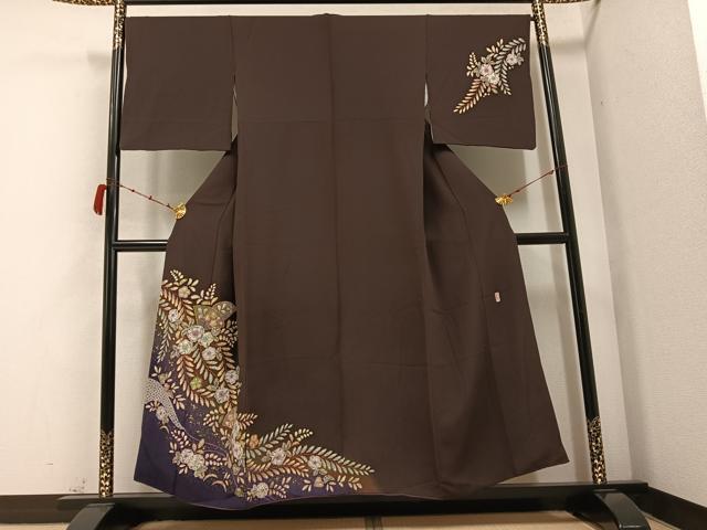 平和屋着物●越後十日町の一流染匠　桐屋・翠山工房　訪問着　絞り　辻が花　暈し染め　金彩　やまと誂製　正絹　逸品　AABB5098ph