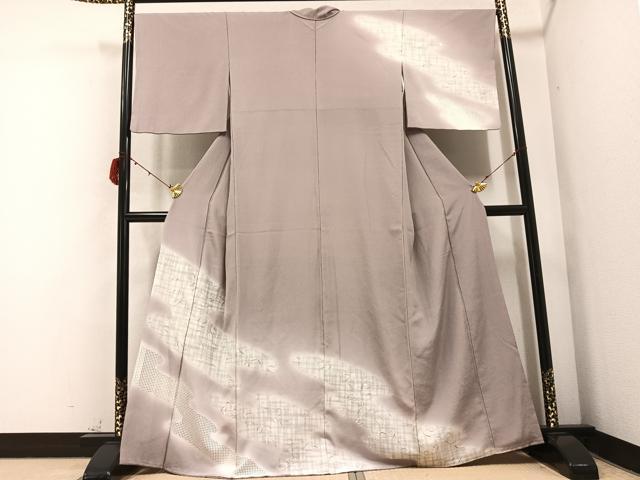 平和屋着物●訪問着　中国三大刺繍　汕頭刺繍　スワトウ刺繍　舞花文　暈し染め　正絹　逸品　AABB5101ph