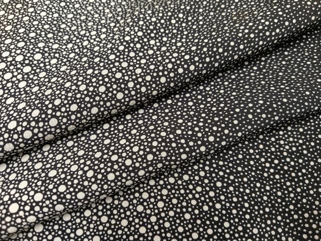 平和屋着物●上質な小紋　間道　黒地　正絹　逸品　AABB5116ph