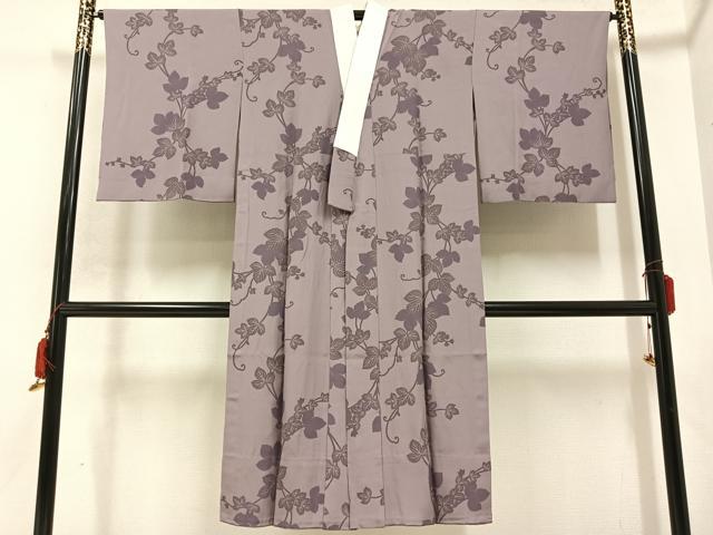 平和屋着物●長襦袢　無双仕立て　蔦の葉文　やまと誂製　正絹　逸品　AABB5159ph