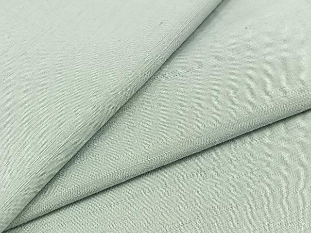 平和屋着物▽本場結城紬　重要無形文化財　単衣　秘色色　正絹　逸品　AABB5225jh