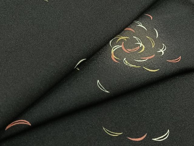 平和屋着物▽上質な小紋　単衣　芝文　正絹　逸品　AABB5229jh