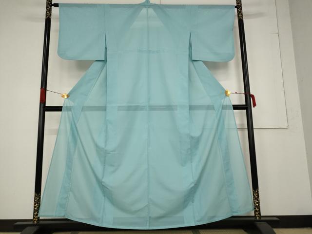 平和屋着物＊夏物　色無地　絽　瓶覗色　洗える着物　AABB5842st