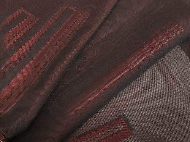 平和屋着物＊夏物　小紋　紗　幾何学文様　正絹　逸品　AABB5856st