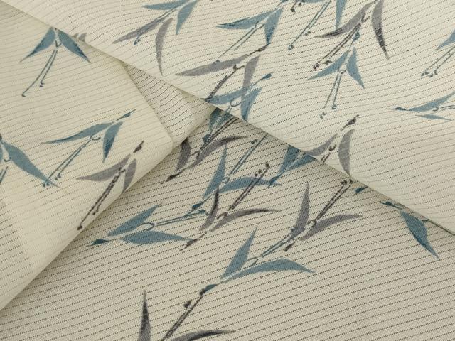 平和屋着物＊夏物　小紋　絽　飛鶴文　洗える着物　AABB5889st