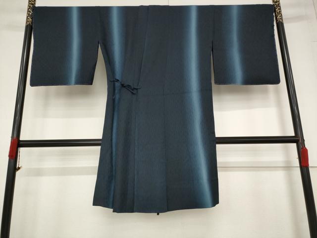 平和屋着物▽道中着　スリーシーズン　春夏秋　塵除け　和紗羅　暈し染め　反端付き　正絹　逸品　未使用　AABB5899st