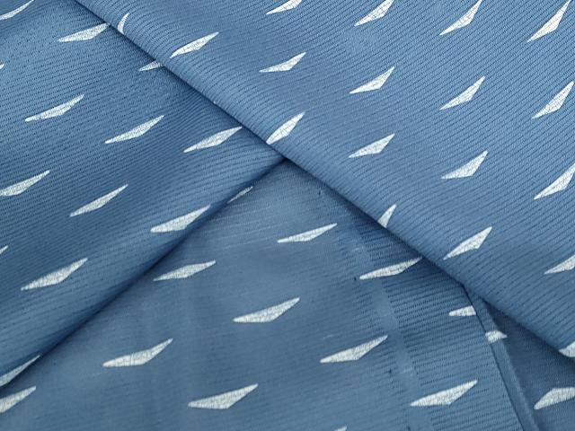 平和屋着物＊夏物　小紋　絽　幾何学文様　洗える着物　AABB5914st