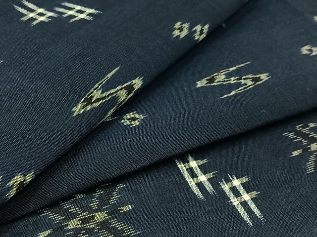 平和屋着物▽本場琉球絣　綿琉球　単衣　綿　逸品　AABB6209jh