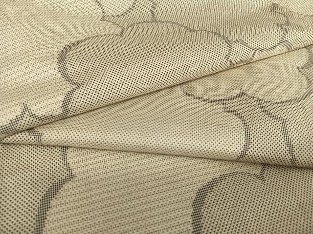 平和屋着物●上質な紬　舞花文　正絹　逸品　AABB6322zg