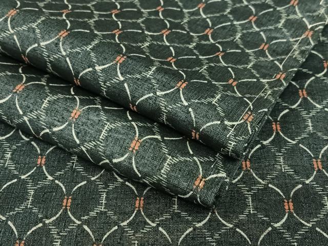 平和屋着物●上質な紬　網目文　正絹　逸品　未使用　AABB6368zg