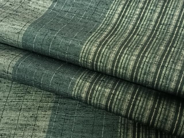 平和屋着物●上質な紬　縞　やまと誂製　胴抜き仕立て　正絹　逸品　AABB6391zg