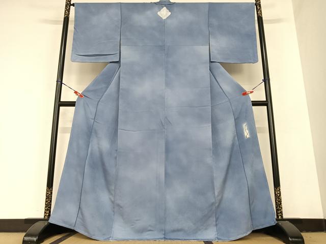 平和屋着物●染色作家　斉藤三才　小紋　霞文　暈し染め　正絹　逸品　未使用　AABB6415zg