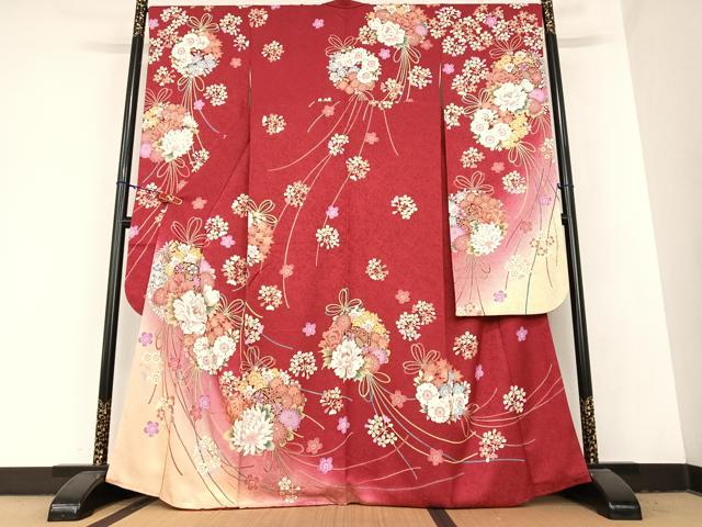 平和屋着物●豪華振袖　花毬文　金通し地　正絹　逸品　AABB6417zg