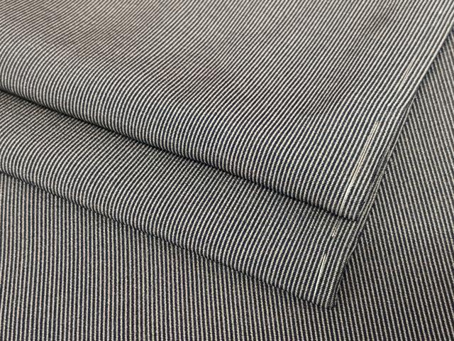 平和屋着物●江戸小紋　万筋　源氏鼠色×濃鼠色　正絹　逸品　未使用　AABB6433zg