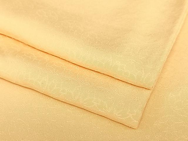 平和屋着物●上質な色無地　丸地紋　飴色　正絹　逸品　AABB6444zg