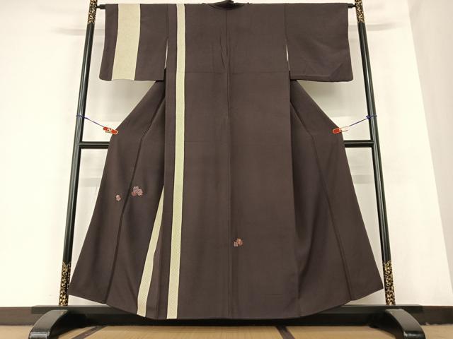 平和屋着物●訪問着　刺繍　破れ色紙花文　正絹　逸品　AABB6451zg