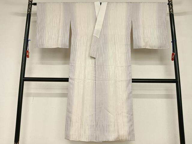 平和屋着物●長襦袢　袷　縞　暈し染め　正絹　逸品　AABB6480zg