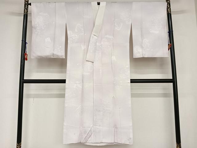 平和屋着物●長襦袢　無双仕立て　御所車花地紋　暈し染め　正絹　逸品　AABB6481zg