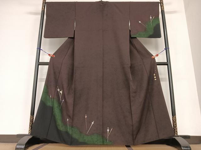 平和屋着物●金彩友禅　卓越技能者・名工・和田光正　夢蒔絵　訪問着　簪　暈し染め　金彩　正絹　逸品　AABB6517zg