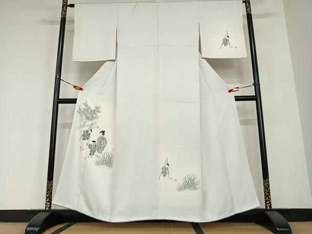 平和屋着物●訪問着　手描き　童子遊び　暈し染め　金彩　正絹　逸品　AABB6553zg