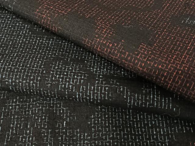 平和屋着物●本場結城紬　重要無形文化財　80亀甲　雲重ね笹梅文　正絹　逸品　AABB6568zg