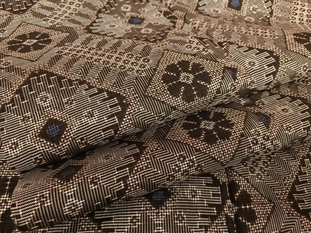 平和屋着物●本場大島紬　龍郷絣　正絹　逸品　AABB6605np