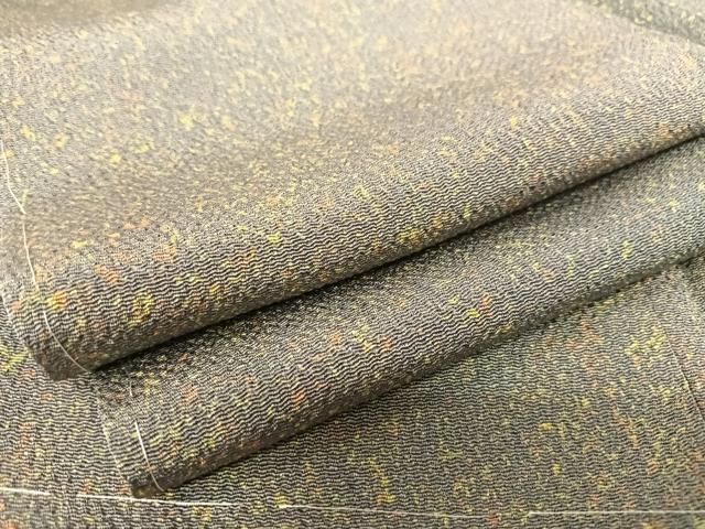 平和屋着物●上質な小紋　霞文　鬼しぼ縮緬　やまと誂製　正絹　逸品　未使用　AABB6614np