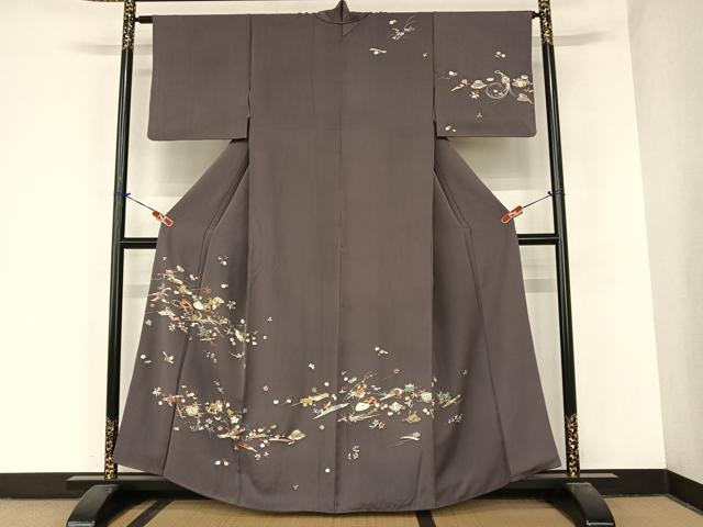 平和屋着物●訪問着　友禅　宝尽くし　金彩　正絹　逸品　AABB6632np