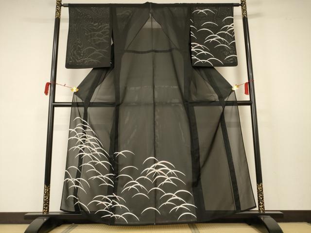 平和屋着物＊夏物　訪問着　絽　芝文　洗える着物　AABB6690jd