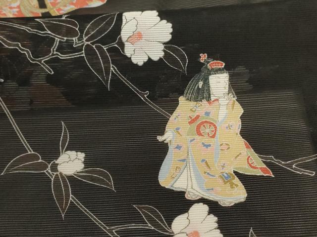 平和屋着物＊夏物 訪問着 絽 人物文 洗える着物 AABB6691jd