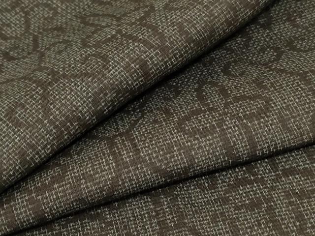 平和屋着物＊夏物　石川県指定無形文化財　能登上布　本麻手織上布　花菱文　麻　逸品　AABB6693jd