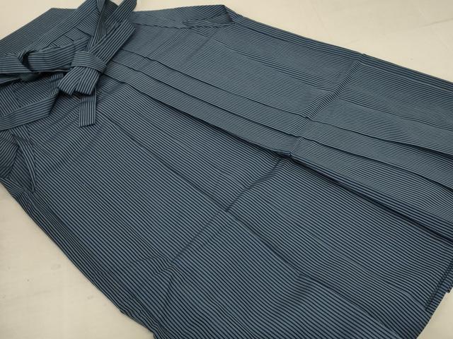 平和屋着物＊夏物　男性　行灯袴　縞　正絹　逸品　AABB6717jd