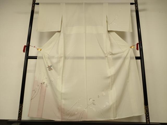 平和屋着物＊夏物　訪問着　絽　手描き　童子　梅　正絹　逸品　AABB6725jd