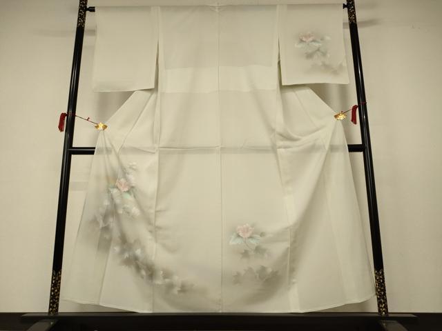 平和屋着物＊夏物　訪問着　絽　手描き　草花文　正絹　逸品　未使用　AABB6727jd