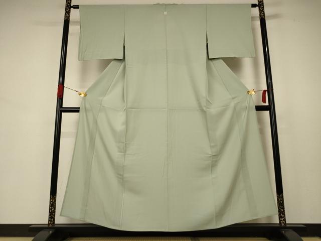 平和屋着物＊夏物　色無地　絽　若菜色　正絹　逸品　AABB6740jd