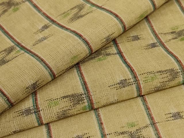 平和屋着物＊夏物　小紋　紗　絣文　AABB6752jd