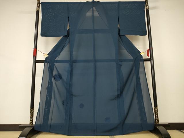 平和屋着物＊夏物　訪問着　絽　中国三大刺繍　汕頭刺繍　スワトウ刺繍　雪輪花文　褐返色　正絹　逸品　AABB6757jd