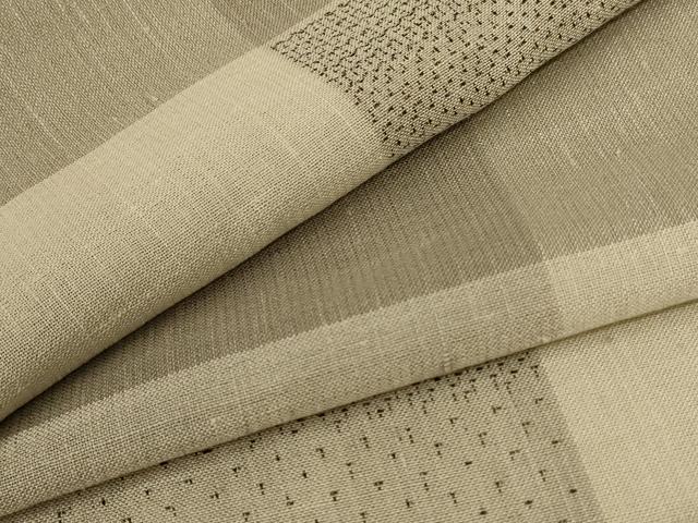 平和屋着物＊夏物　結城紬　夏結城　格子　正絹　逸品　AABB6760jd