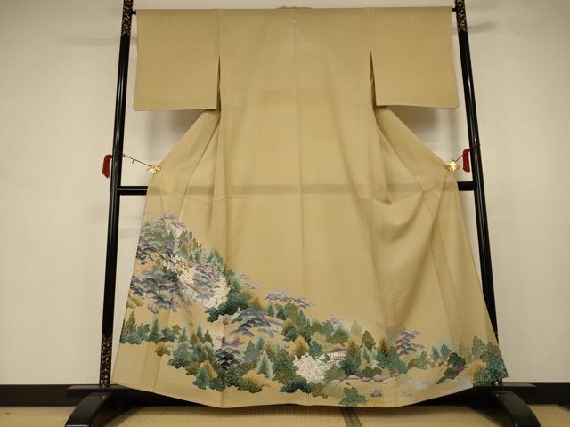 平和屋着物＊夏物　色留袖　絽　風景文　正絹　逸品　AABB6765jd